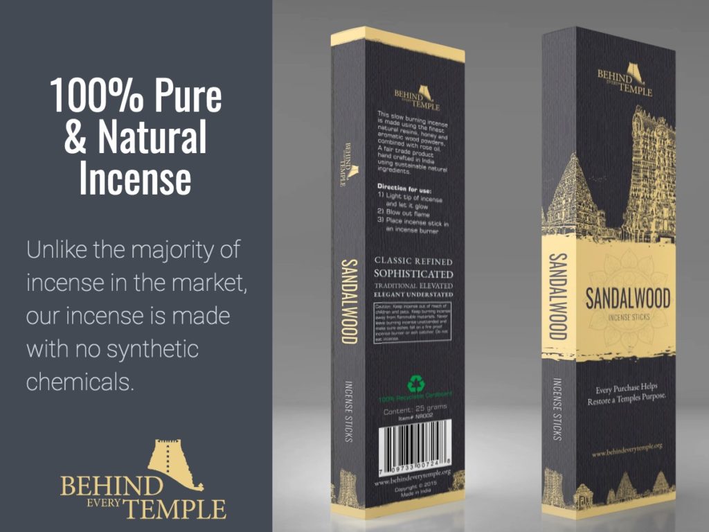 100% Pure & Natural Temple Grade Incense